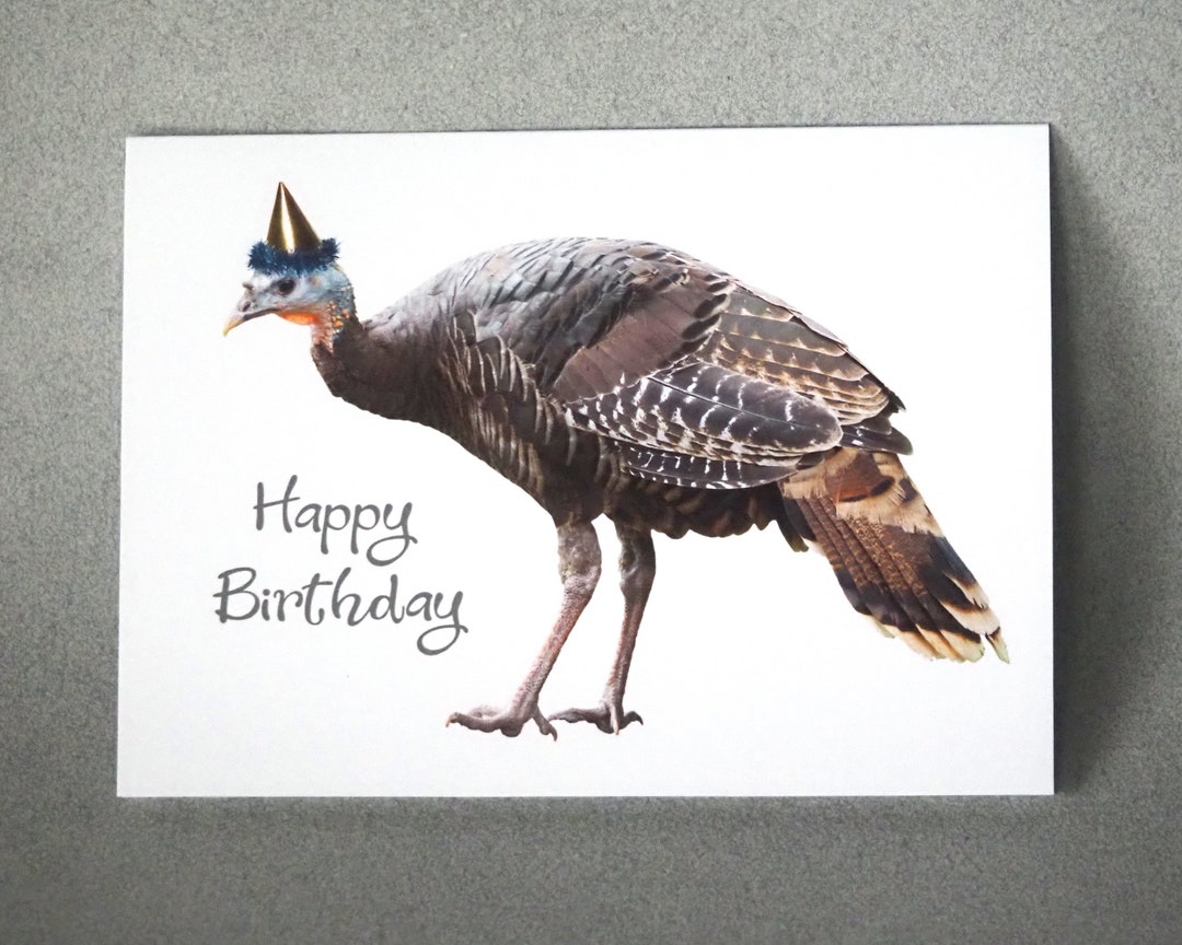 Turkey Birthday Card - Etsy