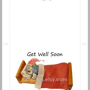 Sleeping Squirrel Printable Get Well Card - Etsy