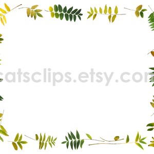 Black Walnut Printable Border, Fall Leaves Digital Border - Etsy