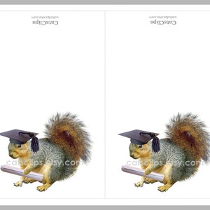 Squirrel Grad Printable Graduation Card - Etsy