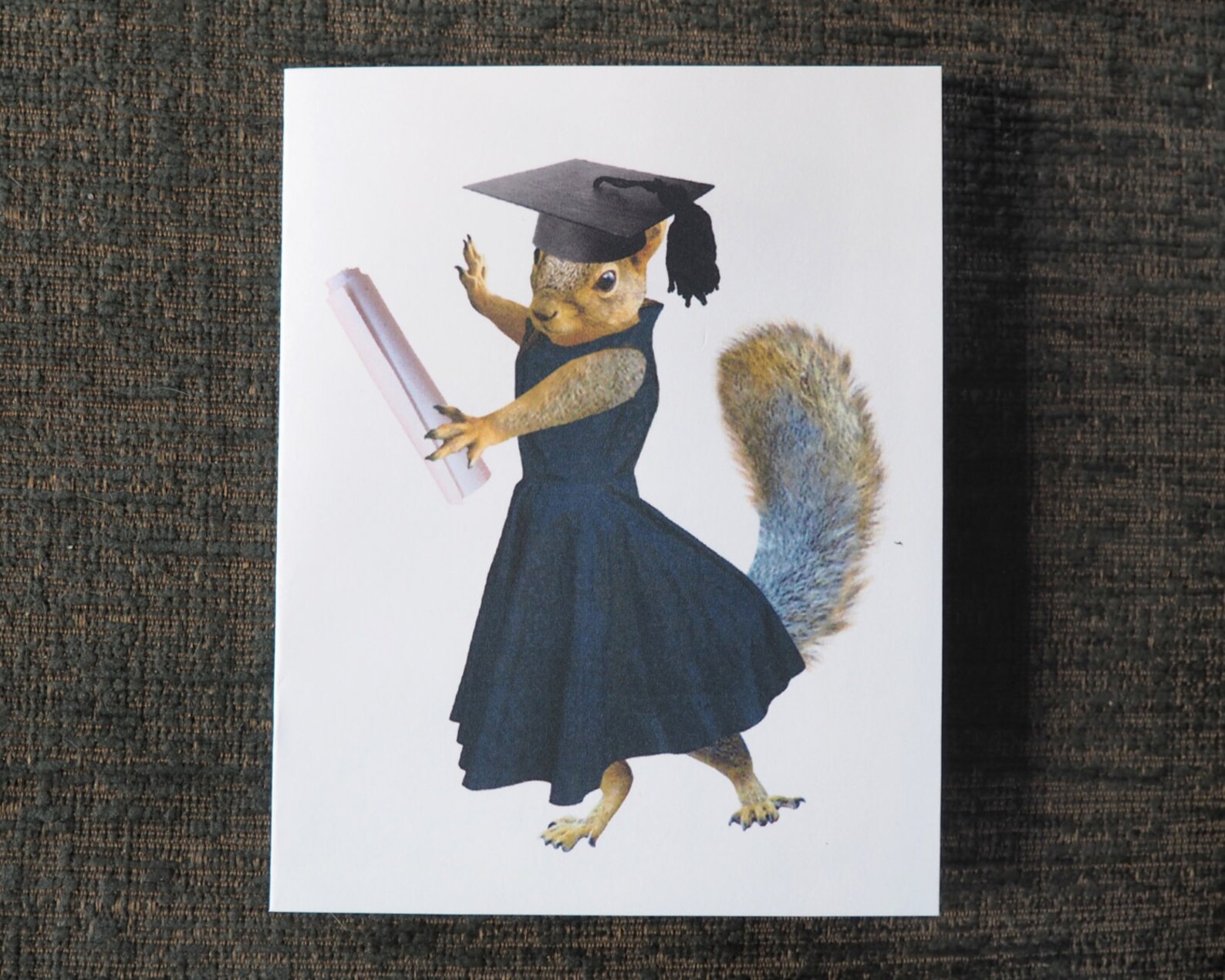 Girl Squirrel Grad Printable Graduation Card | Etsy