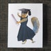 Girl Squirrel Grad Printable Graduation Card - Etsy