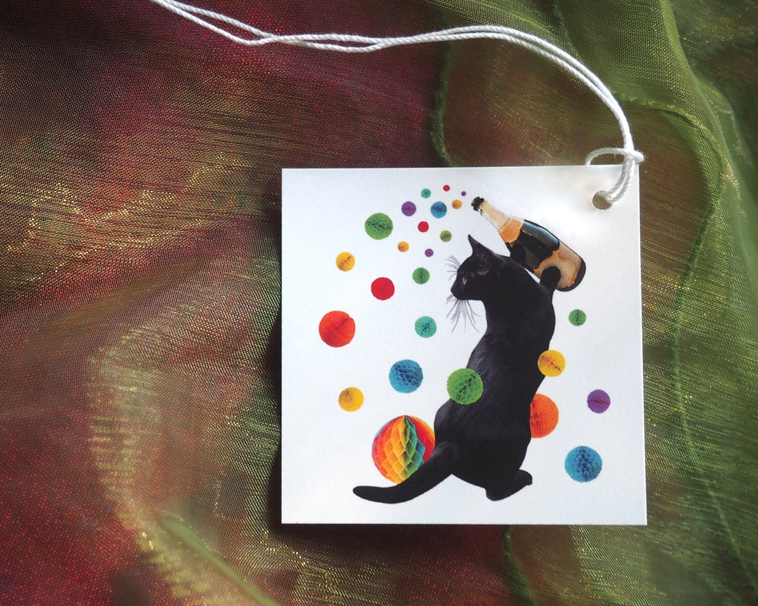 Black Cat Party Gift Tags, Set of 10 Birthday Gift Tags - Etsy