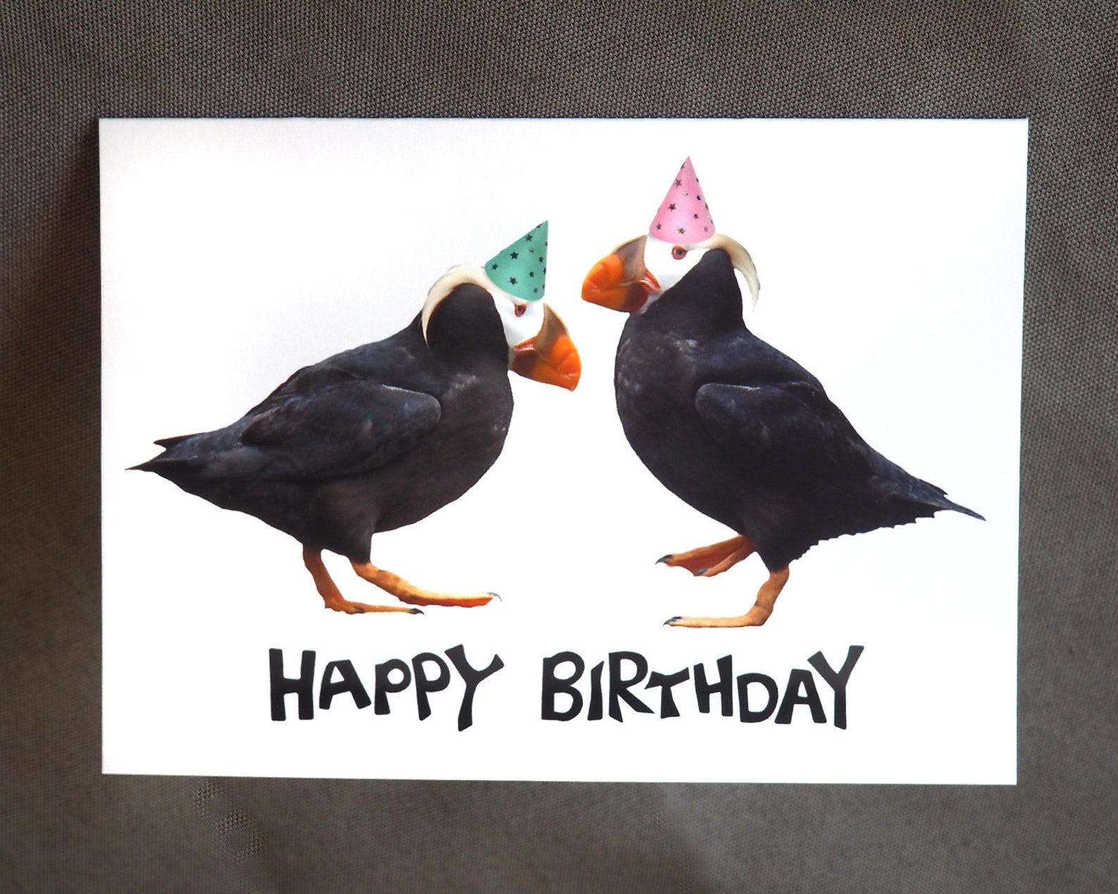 Party Puffins Birthday Card - Etsy