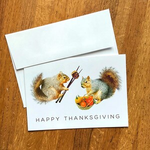 Squirrels Happy Thanksgiving Card - Etsy