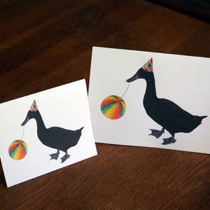 Party Duck Printable Birthday Card Digital Party Card - Etsy