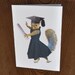 Girl Squirrel Grad Printable Graduation Card - Etsy
