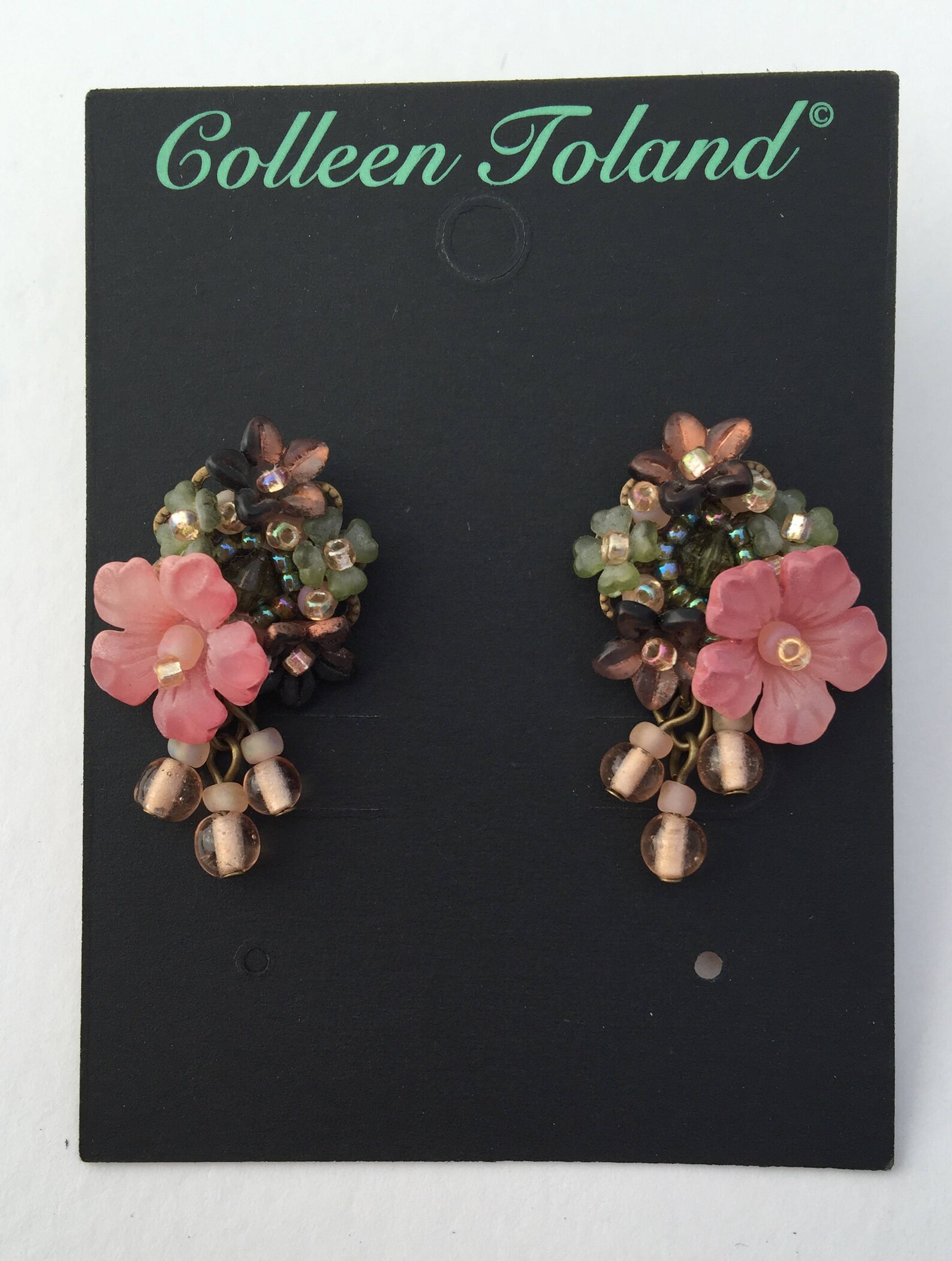 COLLEEN TOLAND MULTI Colored Button Handbeaded Earrings - Etsy