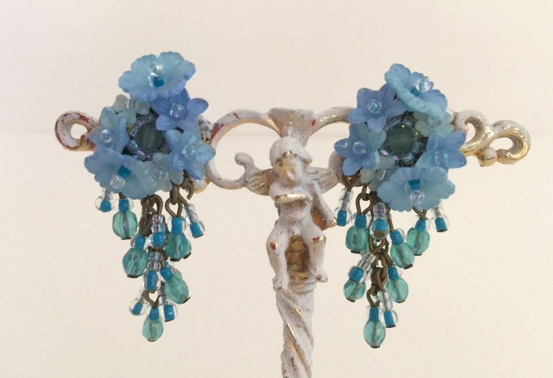 COLLEEN TOLAND HANDBEADED Flower Drop Earrings in Venetian - Etsy