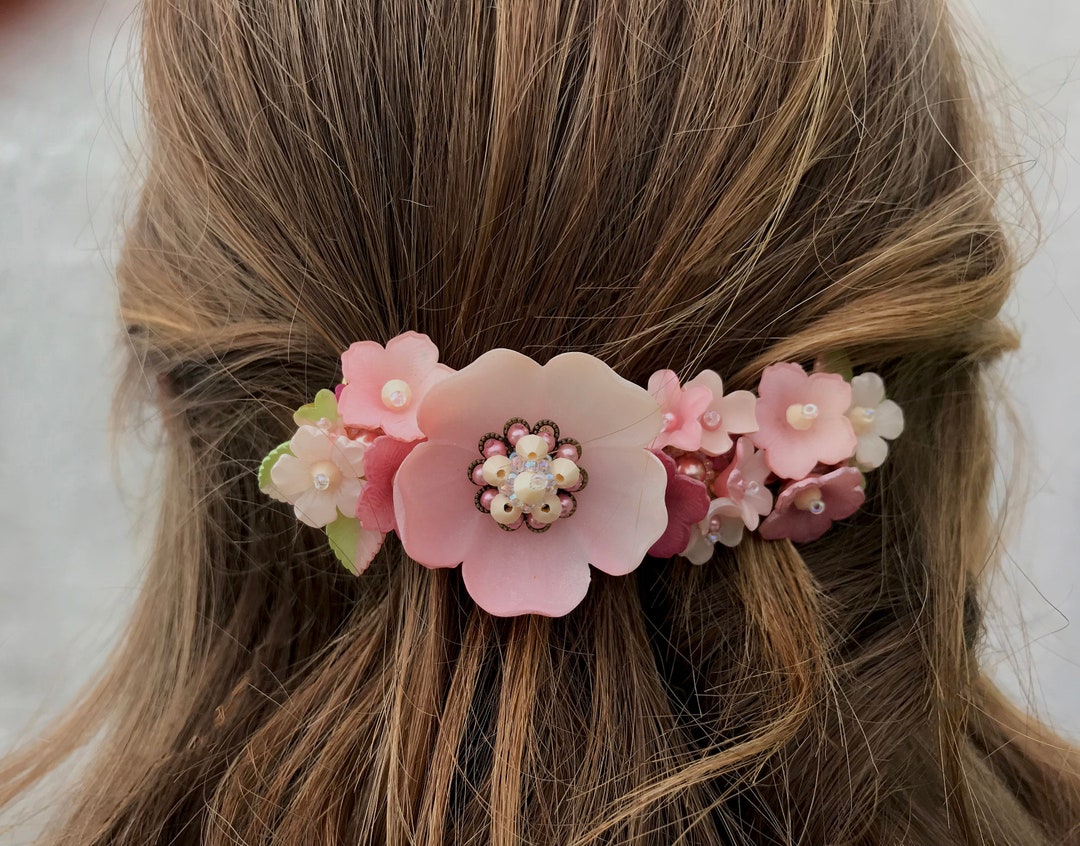 CANDY PINK Pretty Barrette by Vintage Jewelry Designer Colleen Toland ...