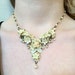 PARCHMENT VEE NECKLACE Handmade by Vintage Jewelry Designer Colleen ...