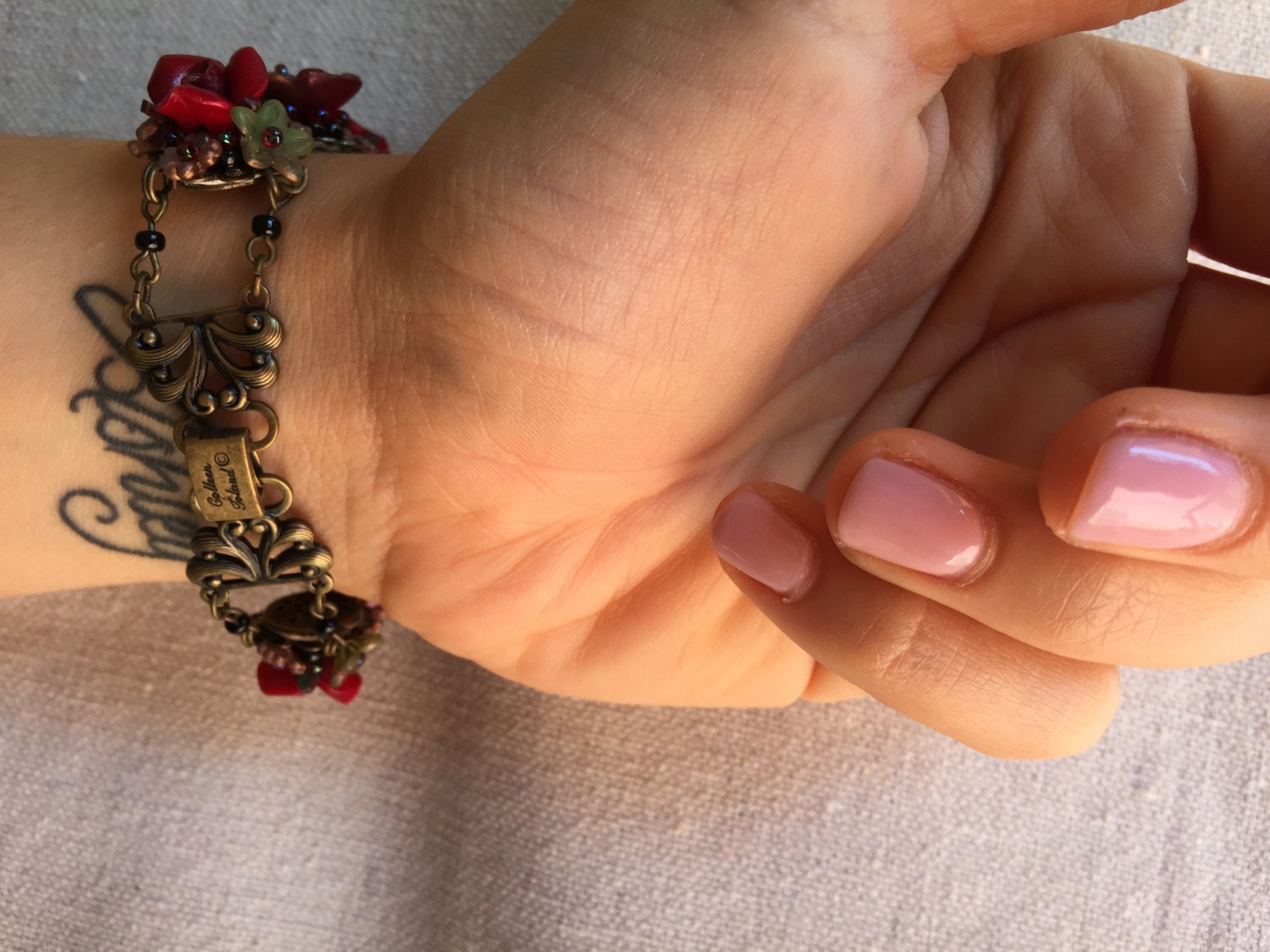 TANGO BRACELET Handbeaded Vintage Inspired Bracelet by Artist Desginer ...
