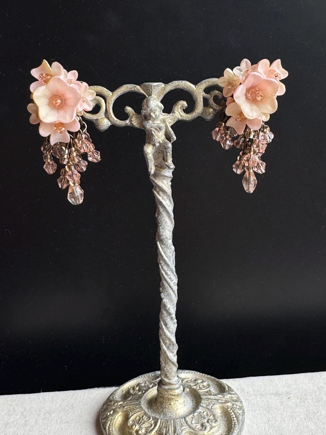 Colleen Toland Fairy Pink Trumpet Flower Earrings Handmade Romantic ...