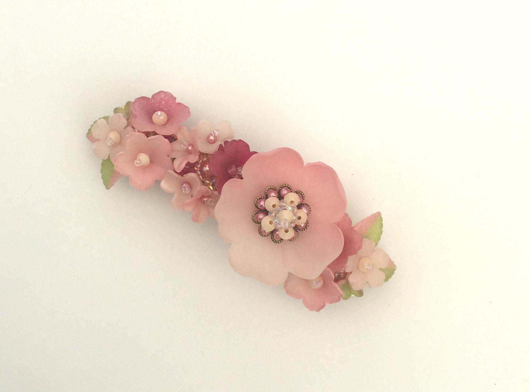 CANDY PINK Pretty Barrette by Vintage Jewelry Designer Colleen Toland ...