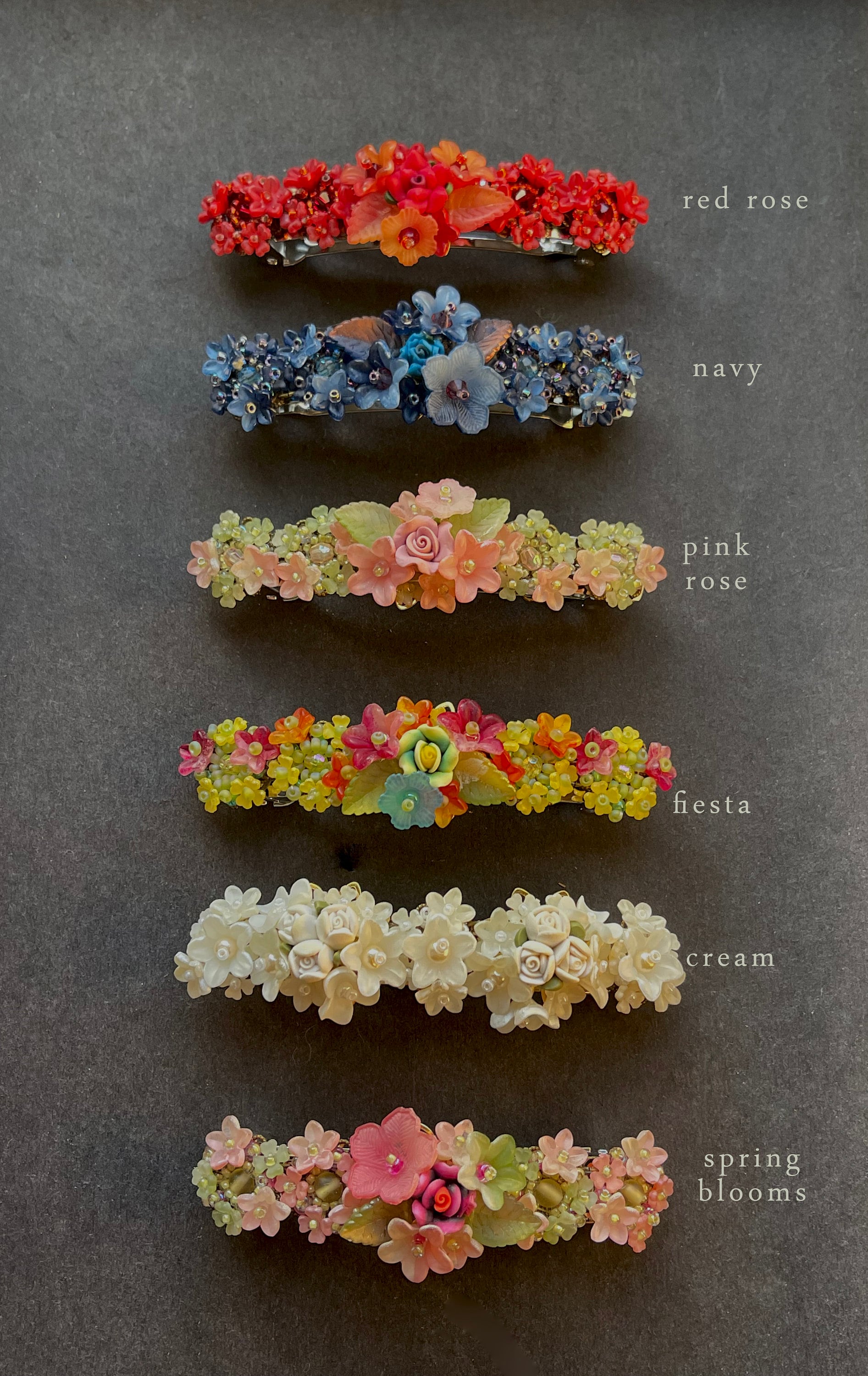 COLLEEN TOLAND Slim Barrette Flower Barette in 6 Colors. Gifts for the ...