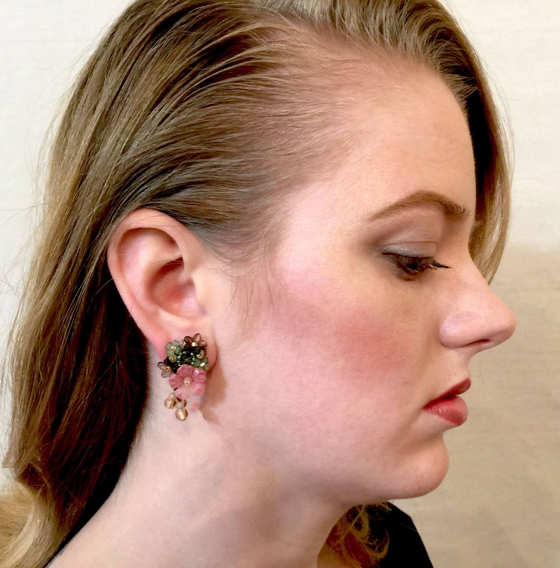 COLLEEN TOLAND MULTI Colored Button Handbeaded Earrings - Etsy