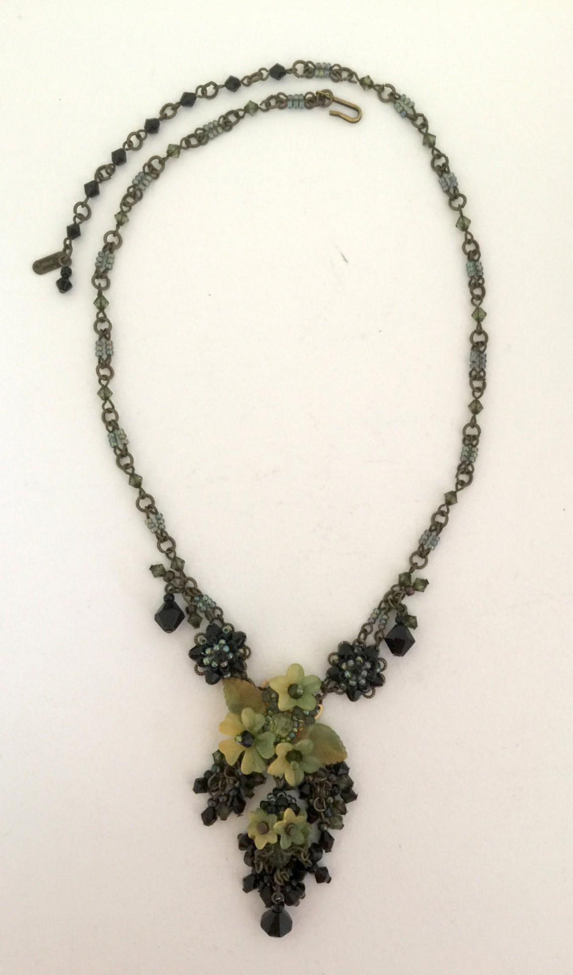 EVENING IN PARIS Pendant Necklace Handbeaded by Designer - Etsy