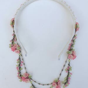 MAIDEN Draping HANDBEADED HEADBAND in Cream With Pearls by Designer ...