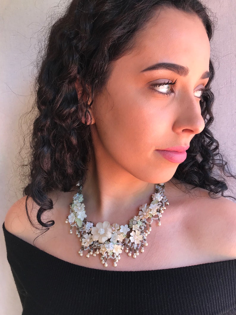 Exquisite Hand Beaded Necklace by Vintage Jewelry Designer Colleen ...