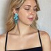 Colleen Toland Sky Blue Chandelier Drop Earrings Statement Beaded ...