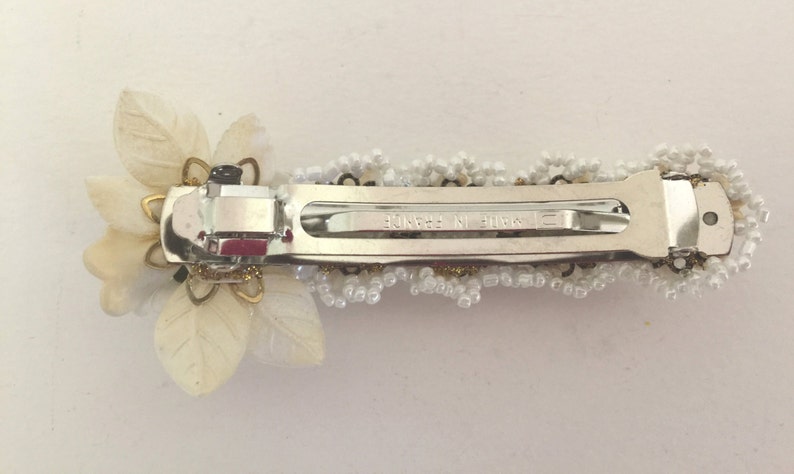 HAND BEADED BARRETTE, Bridal and Vintage Inspired by Designer Colleen ...