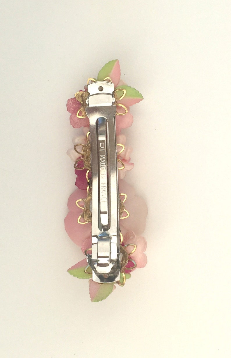 CANDY PINK Pretty Barrette by Vintage Jewelry Designer Colleen Toland ...