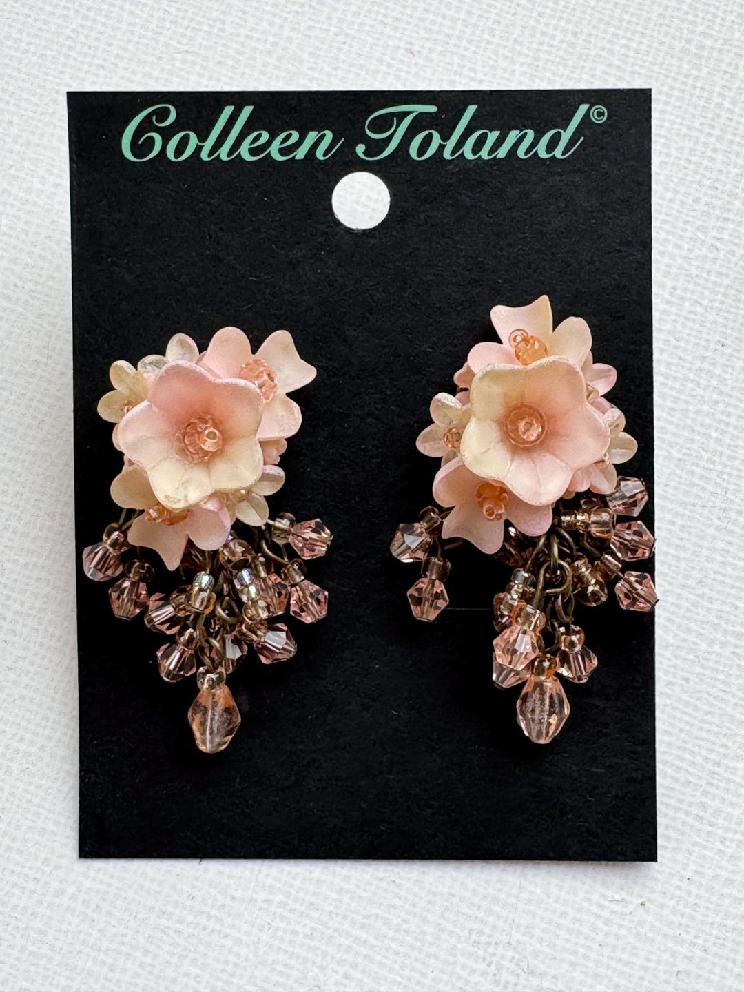 Colleen Toland Fairy Pink Trumpet Flower Earrings Handmade Romantic ...