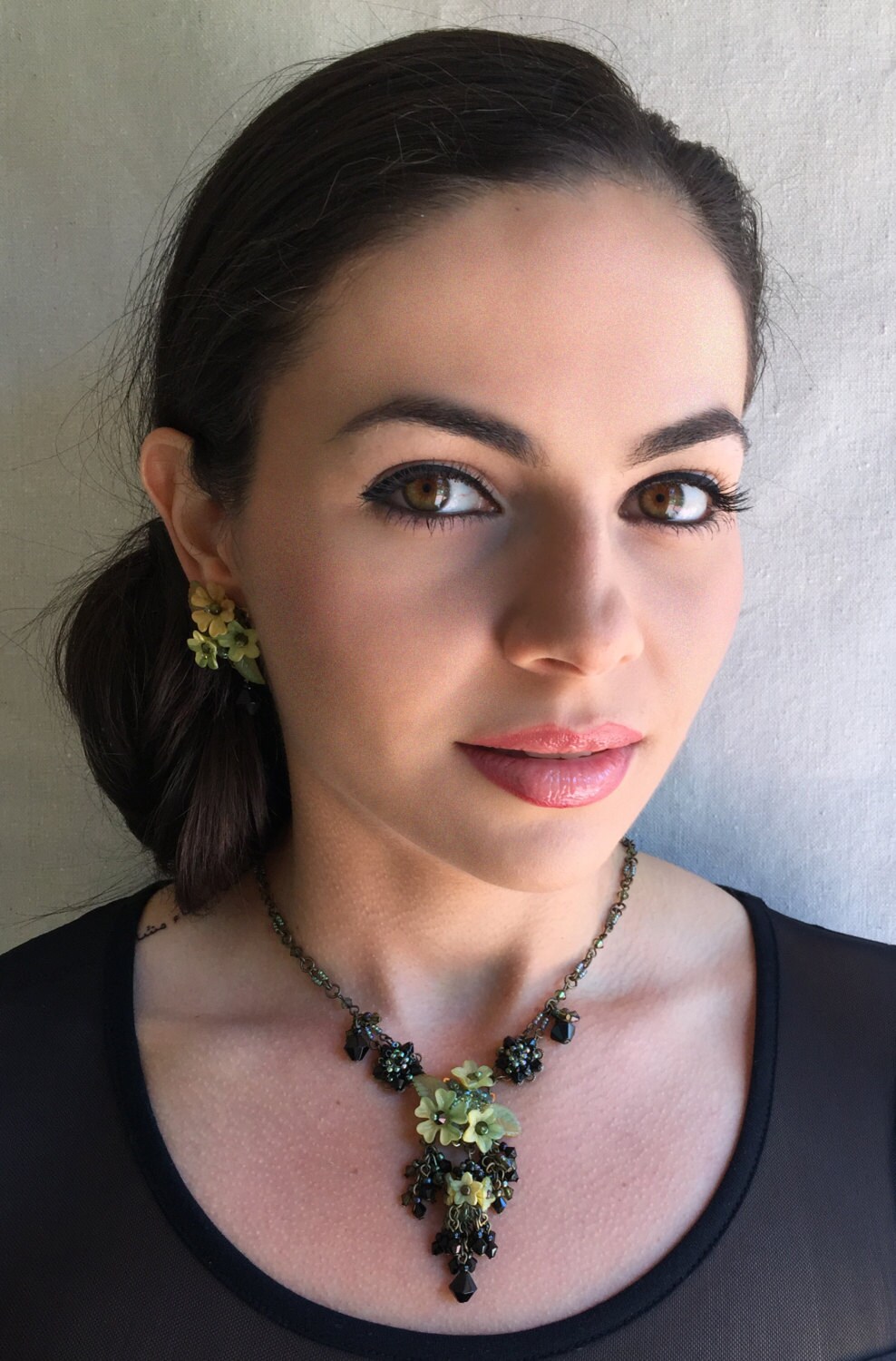 EVENING IN PARIS Pendant Necklace Handbeaded by Designer - Etsy