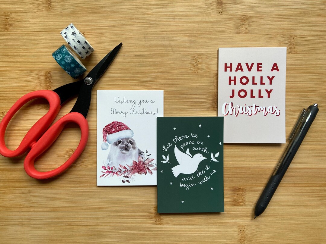 Christian Christmas Cards Set | Scripture & Song Designs - Etsy