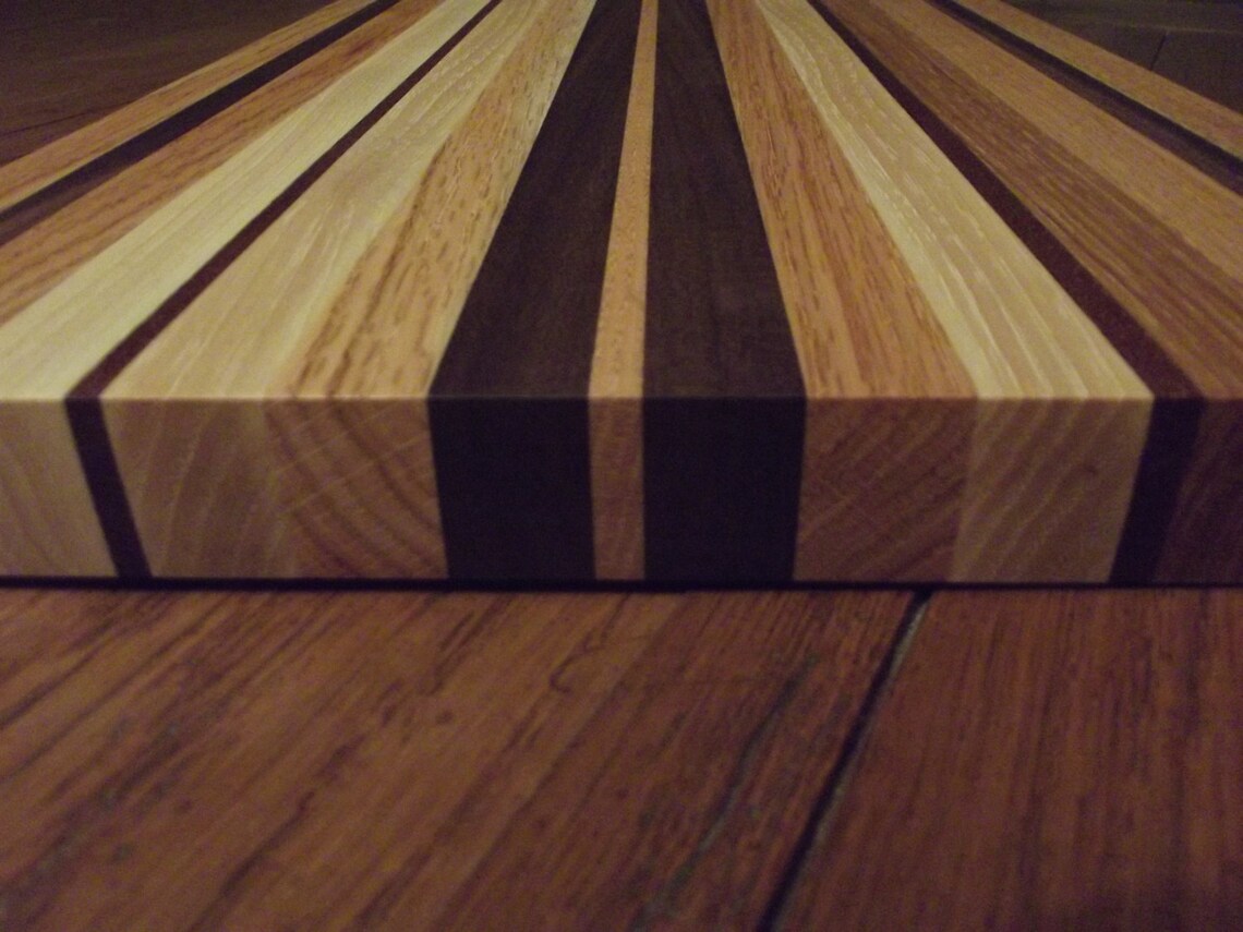 Butcher Block Cutting Board With Three or More Species. Each One is an ...