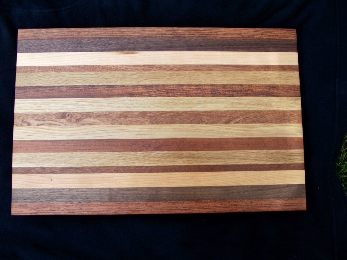 Butcher Block Cutting Board With Three or More Species. Each One is an ...