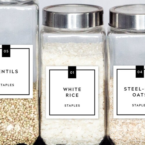 Printable & Editable Pantry Labels Minimalist Pantry Labels - Etsy