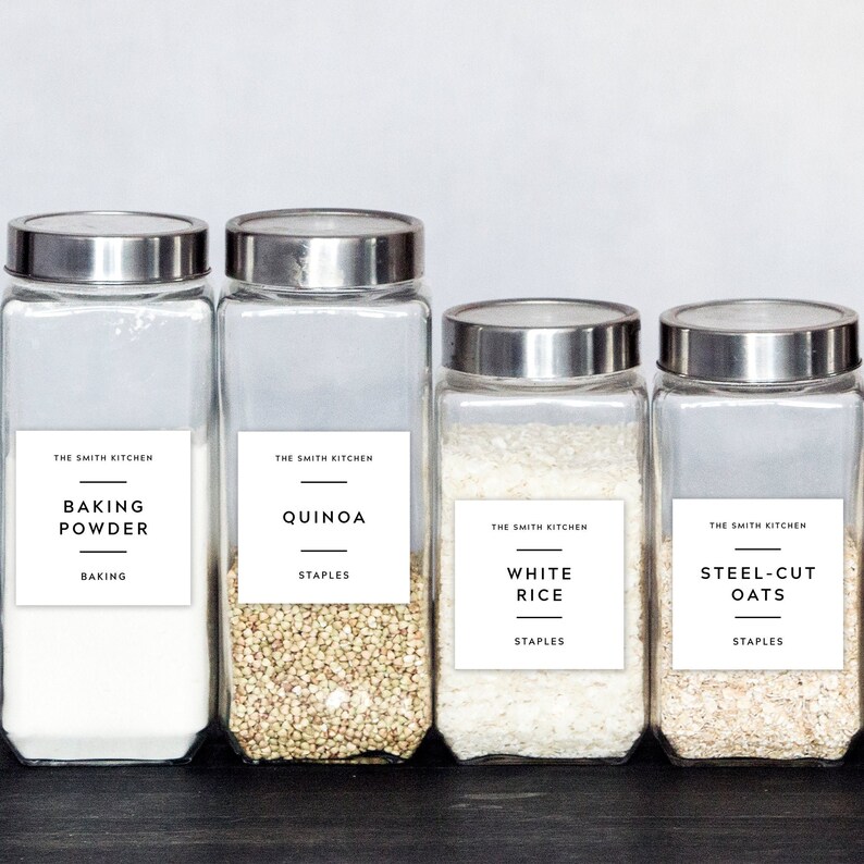Minimalist Pantry Spice Label Template Customizable Labels Etsy 