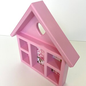 Pink Wood Shadow Box, Pink Wall Accent, Pink Wall Hanging Shelf, Pink ...