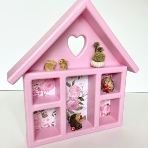 Pink Wood Shadow Box, Pink Wall Accent, Pink Wall Hanging Shelf, Pink ...