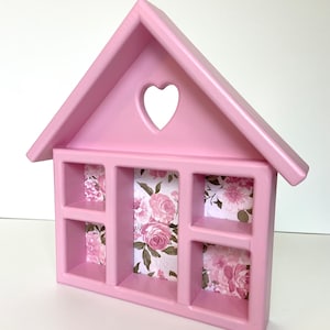 Pink Wood Shadow Box, Pink Wall Accent, Pink Wall Hanging Shelf, Pink ...