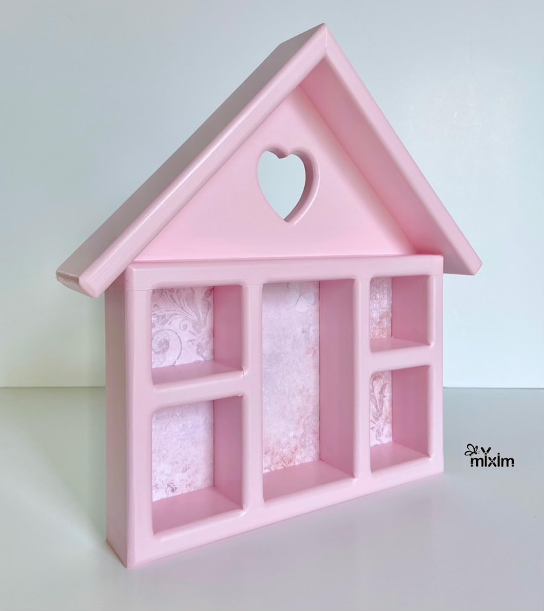 Strawberry Pink House Shelf, Heart Cutout, Girls Room Decor - Etsy