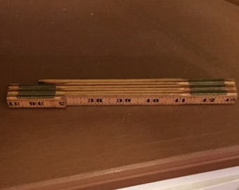 One Dozen Very Vintage Expandable Folding Ruler PCs