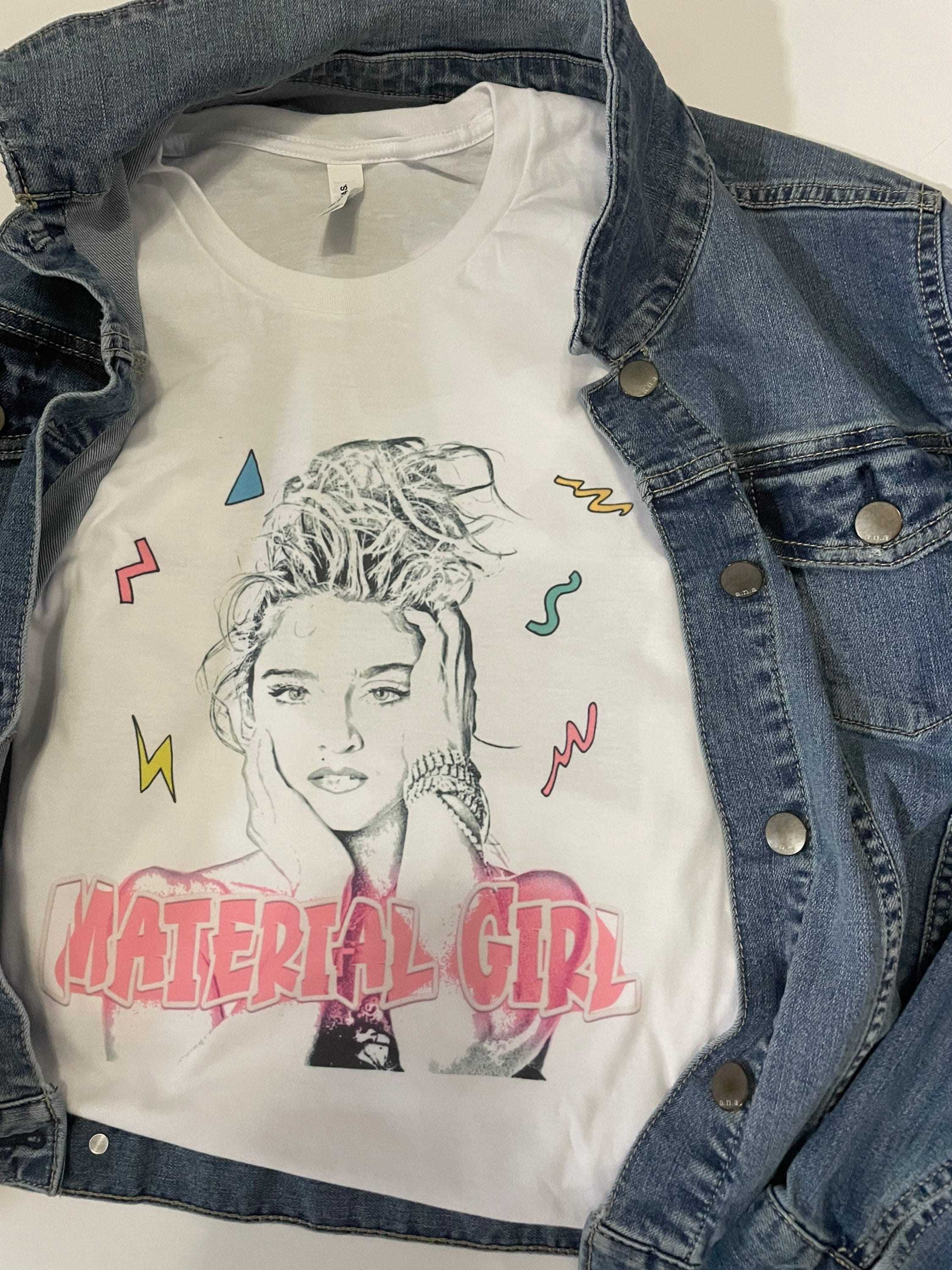 Material Girl/t-shirt/vintage Feel/ - Etsy