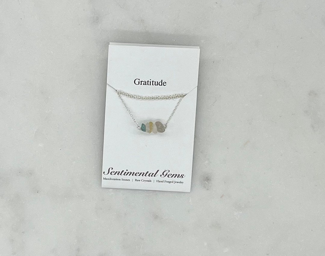 Gratitude Necklace | Thankful Heart Necklace - Etsy