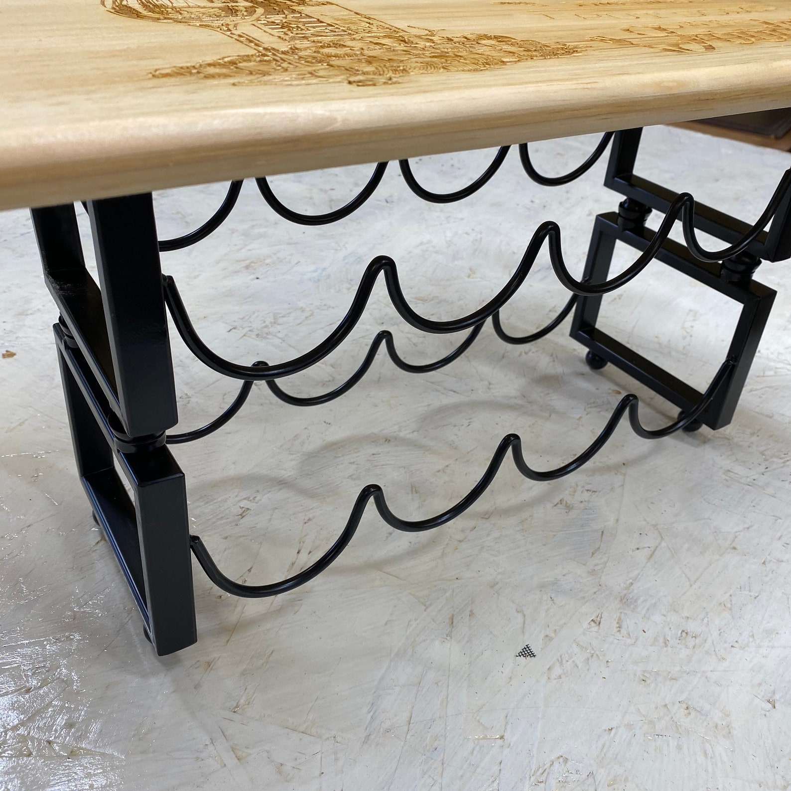 Metal and Wood Personalized Wine Rack - Etsy