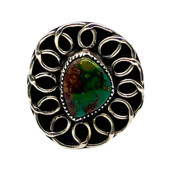 Roy Vandever Green Turquoise Ring in 925 Sterling Silver Navajo Women s Southwestern Jewelry Etsy