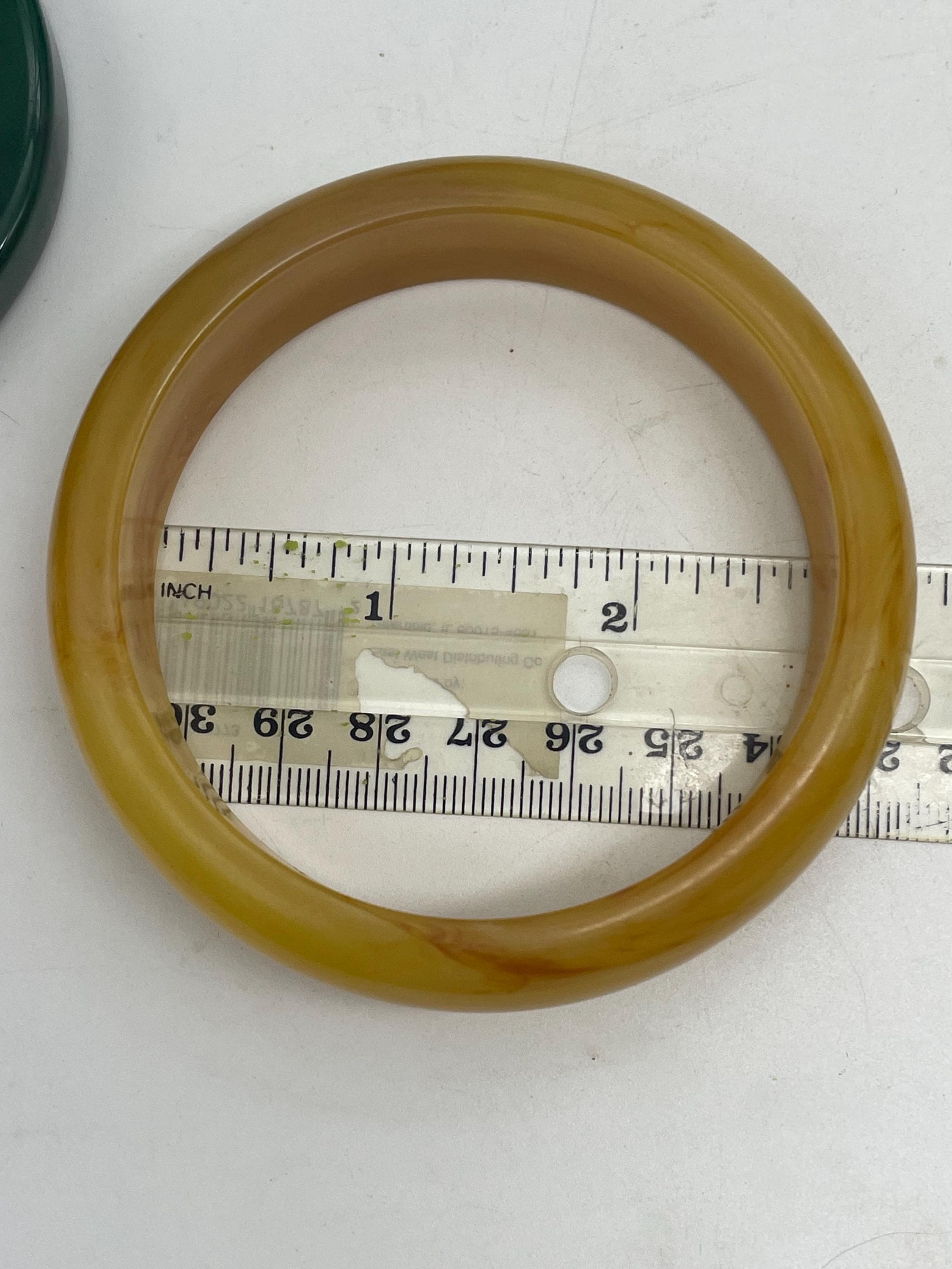 Egg Yolk Bakelite Bangle Bracelet 1940s Vintage Semi-translucent ...