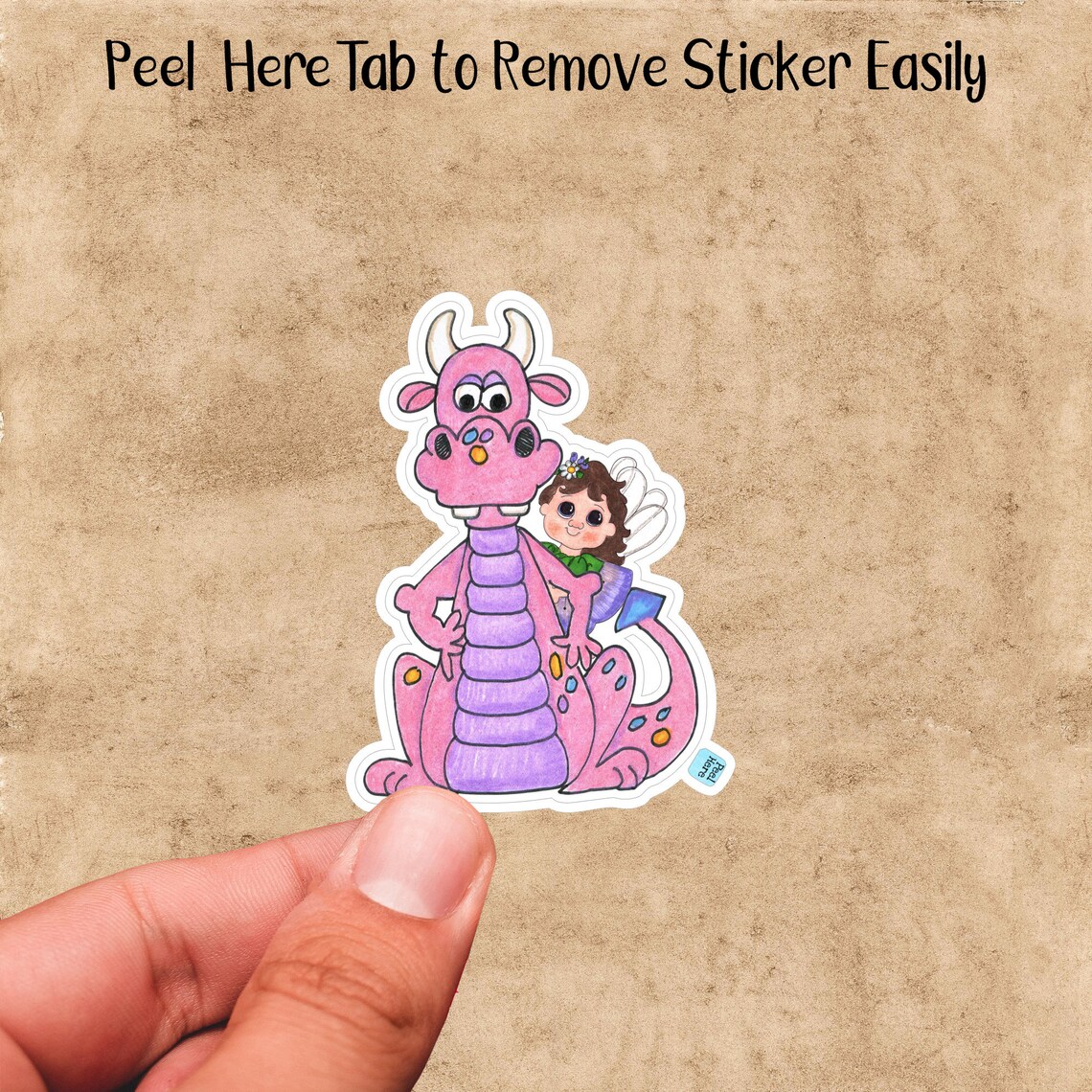 Dragon Pixie Pink Vinyl Laminated Sticker Weatherproof Decal - Etsy