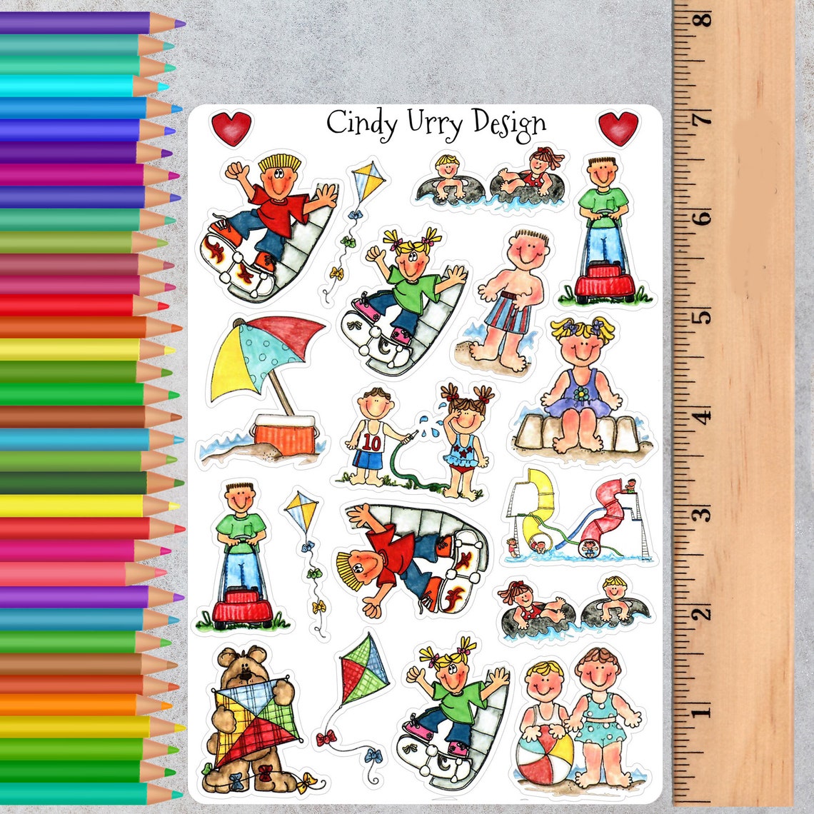 Outdoor Fun Activities Decor Sticker. Bigger Sticker to - Etsy