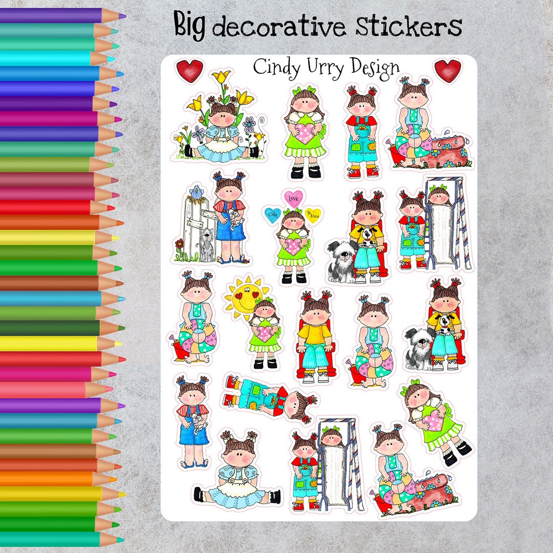 Big Girls at Play Stickers: Hand-drawn Planner Stickers - Etsy