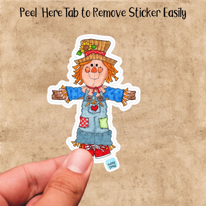 Scarecrow Sticker, Weatherproof Vinyl Decal, Laptop Car Decor - Etsy