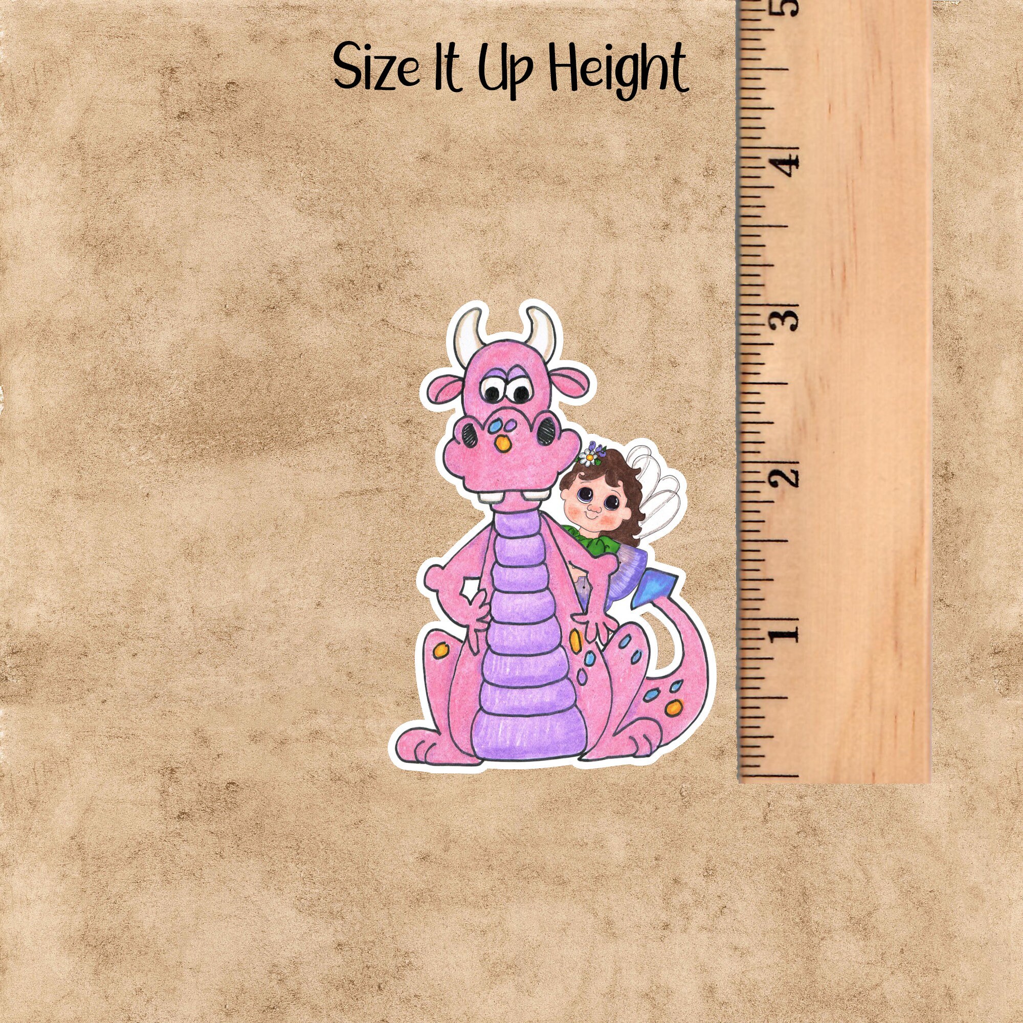 Dragon Pixie Pink Vinyl Laminated Sticker Weatherproof Decal - Etsy