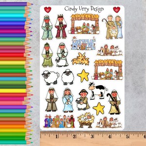 Nativity Winter Decor Sticker. Bigger Sticker to Compliment Smaller ...