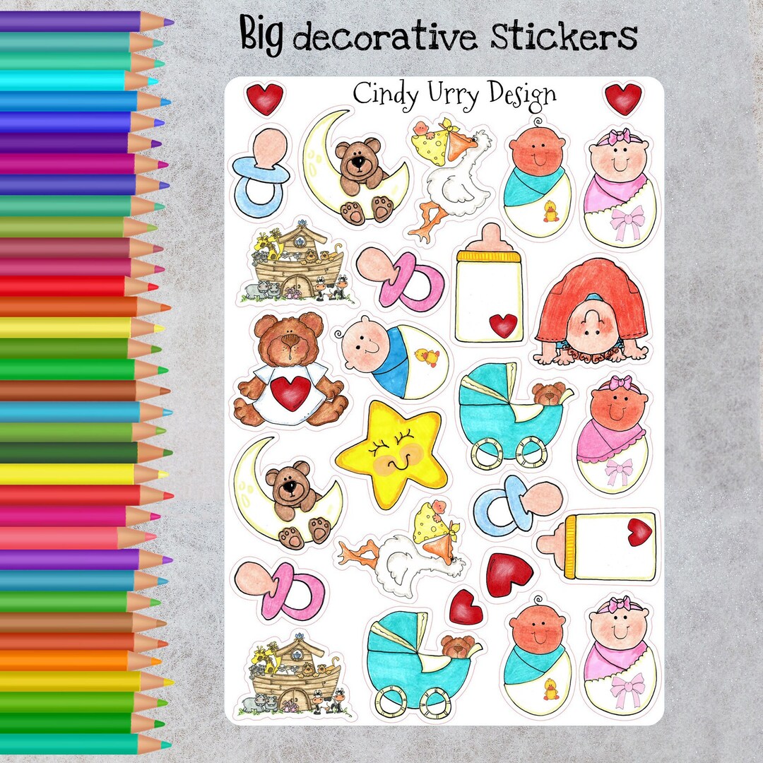 Baby Big Decor Sticker. Bigger Sticker to Compliment Smaller Set ...